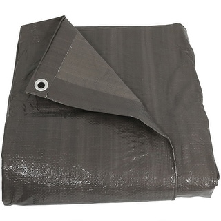 Sunnydaze 9 x 12-Foot Reversible Dark Grey Waterproof Multi Purpose ...