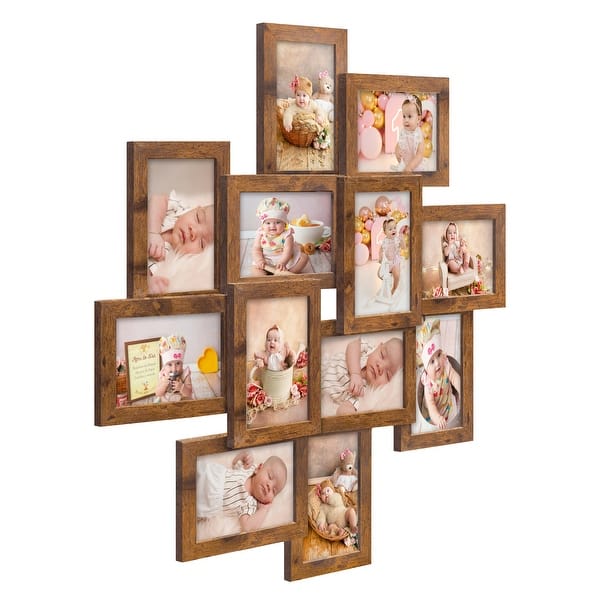 brown multi picture frame