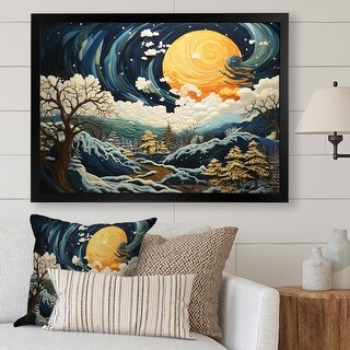 Designart "Raging Storms Pastoral" Modern Framed Wall Art Prints - Bed ...