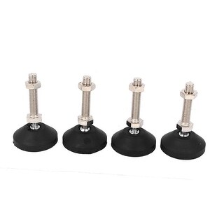 Furniture M10x50mm Threaded Adjustable Leveling Foot Glide 4Pcs - Black ...