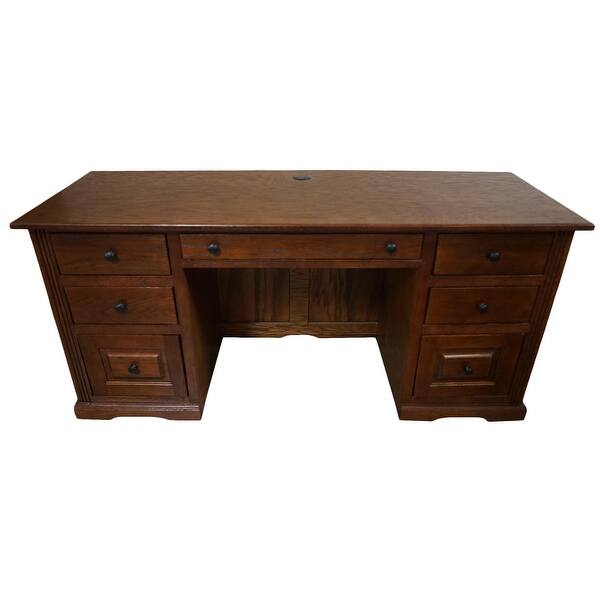 Talon Brands Executive Office Desk Solid Wood Oak - Bed Bath & Beyond ...