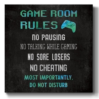 Game Room Rules-Gallery Wrapped Canvas - Bed Bath & Beyond - 39929084