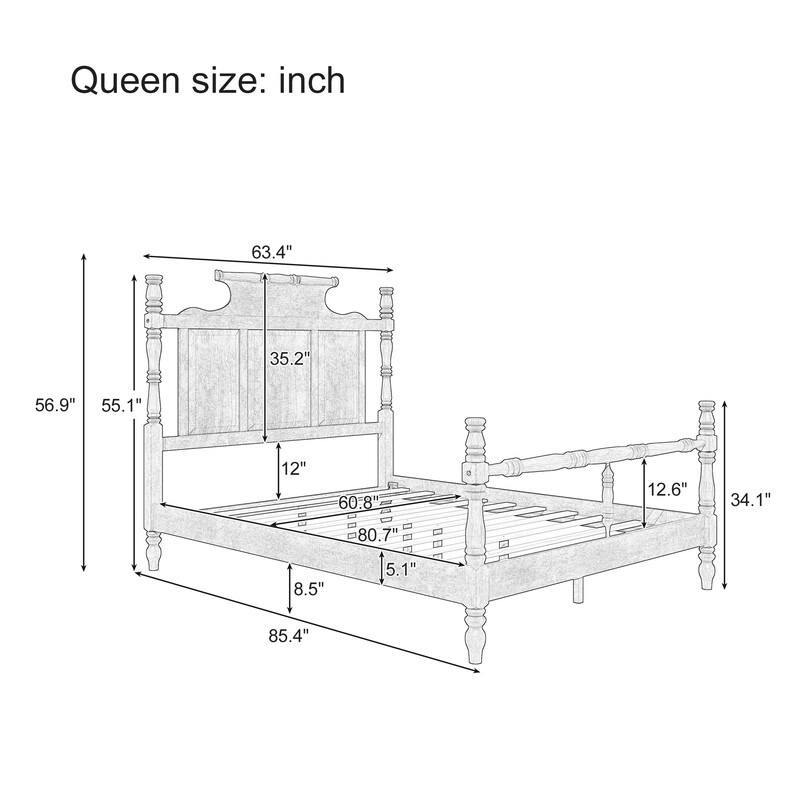 poster bed dimensions