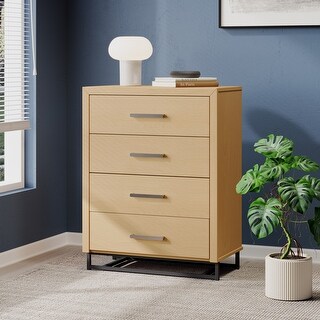 Elegant Style Iron Base Chest with 4 Storage Space and Classic Handles ...