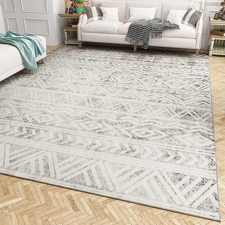 Area Rug 8x10 Feet Modern Area Rug Neutral Carpet - Bed Bath & Beyond ...
