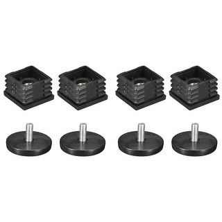 Inserts for Square Tubes with Leveling Feet, for 1.57"x1.57" OD Square ...