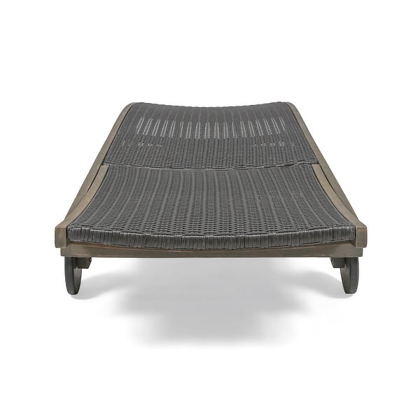 Banzai Outdoor Wicker and Wood Chaise Lounge (Set of 4) by Christopher ...