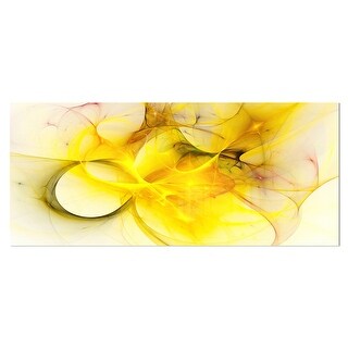 Designart 'Light Yellow Nebula Star' Abstract Digital Art Metal Wall ...