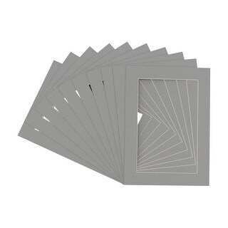 Pack of TEN 16x22 Mats Bevel Cut for 12x20 Photos - Acid Free Mid Grey ...