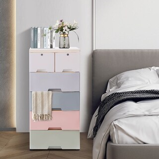 5 Layers Storage Closet Dresser Organizer with 6 Drawers - 5-Layers ...