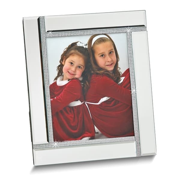 Curata Glass Mirror with Silver-Tone Accent 8x10 Photo Frame - Bed Bath ...