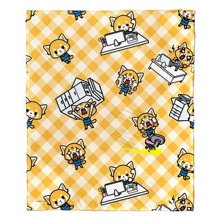 ENT 236 Aggretsuko, Office Chaos Silk Touch Throw Blanket - Bed Bath ...