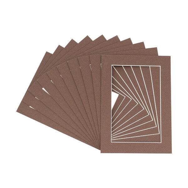 Pack of 25 Acid Free 12x12 Mats Bevel Cut for 8x8 Photos - Chocolate ...
