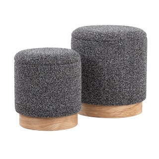 Carson Carrington Corday Terry Cloth Nesting Ottoman Set - Bed Bath ...