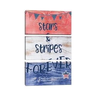 iCanvas "Stars And Stripes Forever" by CAD Designs 3-Piece Canvas Wall ...