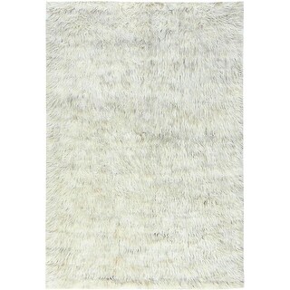 Shahbanu Rugs Ivory, Shaggy Moroccan Exotic Texture, Undyed Natural ...