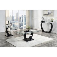 Cres Glam Glasstop 3-Piece Coffee Table Set by Furniture of America ...