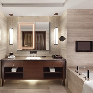 LED Lighted Bathroom Medicine Cabinet with Mirror - 42x36 - Bed Bath ...