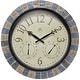 Inca Indoor/Outdoor Stone 18 inch Wall Clock with Temperature/Humidity ...