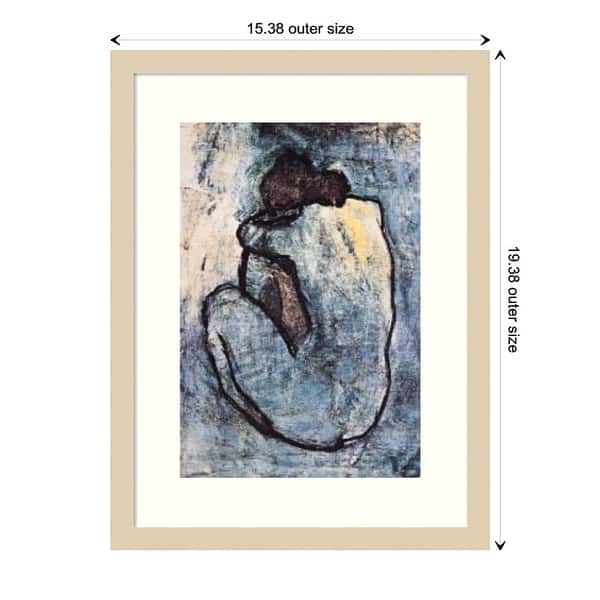 The Blue Nude (Seated Nude) 1902 by Pablo Picasso Framed Wall Art Print ...