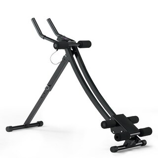 Black AB Workout Machine Equipment with 4 Height Adjustable Perfect for ...