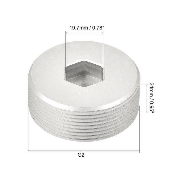 Socket Pipe Plug Male Internal Hex Head Thread Aluminum Pipe Fitting ...