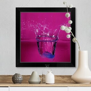 "ice-cube dropping in water" Black Framed Print - Bed Bath & Beyond ...