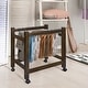 Wooden Rolling Pants Trolley with 16 Hangers - Bed Bath & Beyond - 42377273