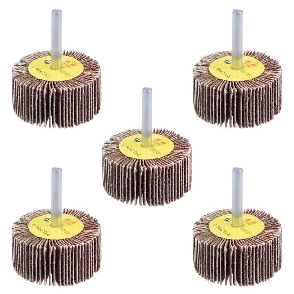 2" Flap Wheels Shank Mounted Sanding Disc Abrasive Wheel 80 Grits 5Pcs ...
