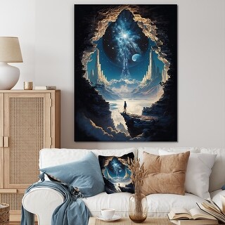 Designart "Cosmic Chromatics Landscape Ii" Space Wall Decor - Bed Bath ...