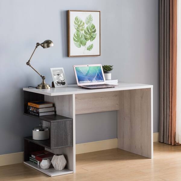 Q-Max Wide Table Top Writing Desk With Three Tier Side Display - Bed ...