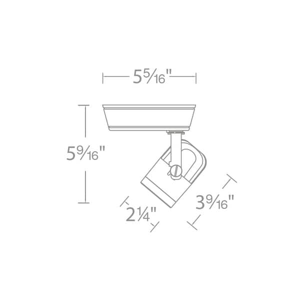 WAC Lighting Precision LED160 J-Track 6" Tall LED Track Head - 40 - Bed ...
