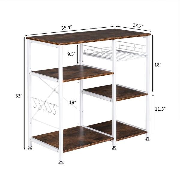 3-Tier Kitchen Baker's Rack Utility Storage Shelf Microwave Stand ...