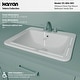 Karran Valera 21" Rectangular Top Mount Vitreous China Bathroom Sink in ...