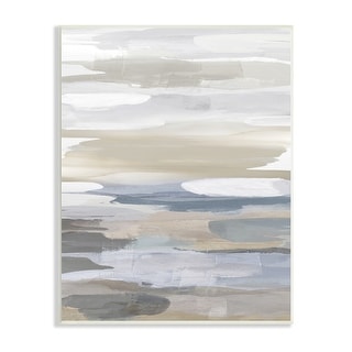 Stupell Earthy Abstract Painterly Modern Neutral Tones Wood Wall Art ...