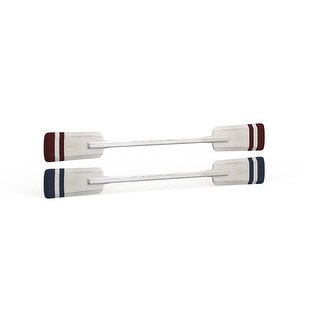 2-piece White/ Blue/ Red Wood Oar Set - Bed Bath & Beyond - 21148036