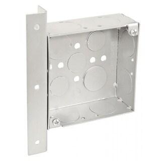 2 Pcs, 4 Square Junction Box, 1-1/2 in. Deep, Right Angle Mounting ...