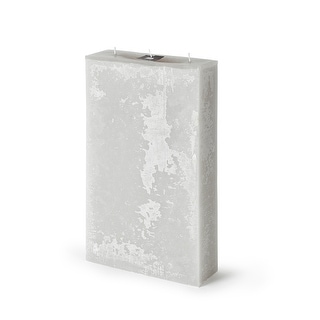 Rectangle 3-Wick Pillar Candle 9.45"x15.75"x3.15" Linen- ST - Bed Bath ...
