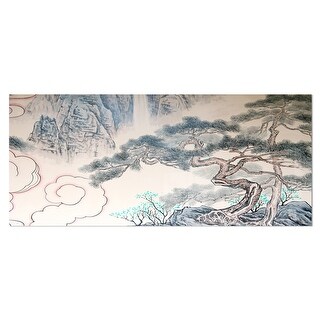 Designart 'Chinese Blue Tree Art' Floral Metal Wall Art - Bed Bath ...