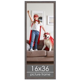 16x36 Distressed/Aged Complete Wood Panoramic Frame with UV Acrylic ...