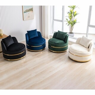 Fancy Swivel Velvet Chair with Cushion - Bed Bath & Beyond - 38437573