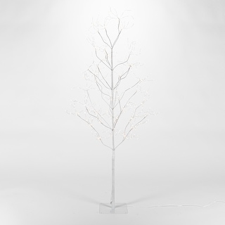 5 Foot Tall White Glowing Lighted Tree, Micro LEDs - Bed Bath & Beyond ...