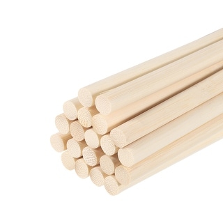 Wooden Dowel Rods,50cm/20" Round Dowel Rod,10mm/0.4" Stick,20 Pack ...