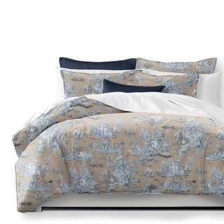 Chateau Blue/Beige Comforter and Pillow Sham(s) Set - Bed Bath & Beyond ...