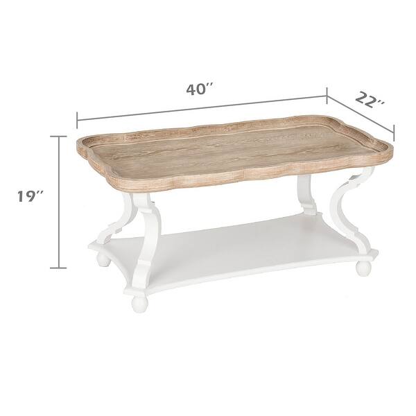 COZAYH Rustic Farmhouse Cottagecore Coffee Table - On Sale - Bed Bath ...