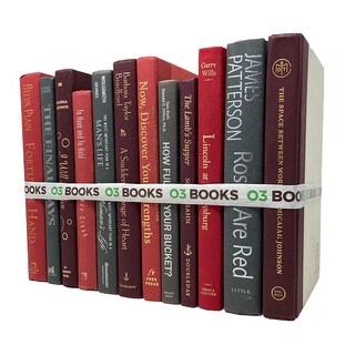 Orange Grove Decorative Books Red Gray and Burgundy - N/A - Bed Bath ...