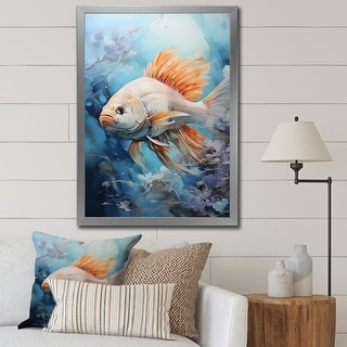 Designart "Fishing Majestic Catch" Hunting & Fishing Framed Canvas Art ...