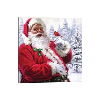 iCanvas "Santa With Cardinal" by The Macneil Studio Canvas Print - Bed ...