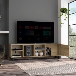 Entertainment Units for 70" TV Rectangle Media Cabinets with 5-Shelf ...