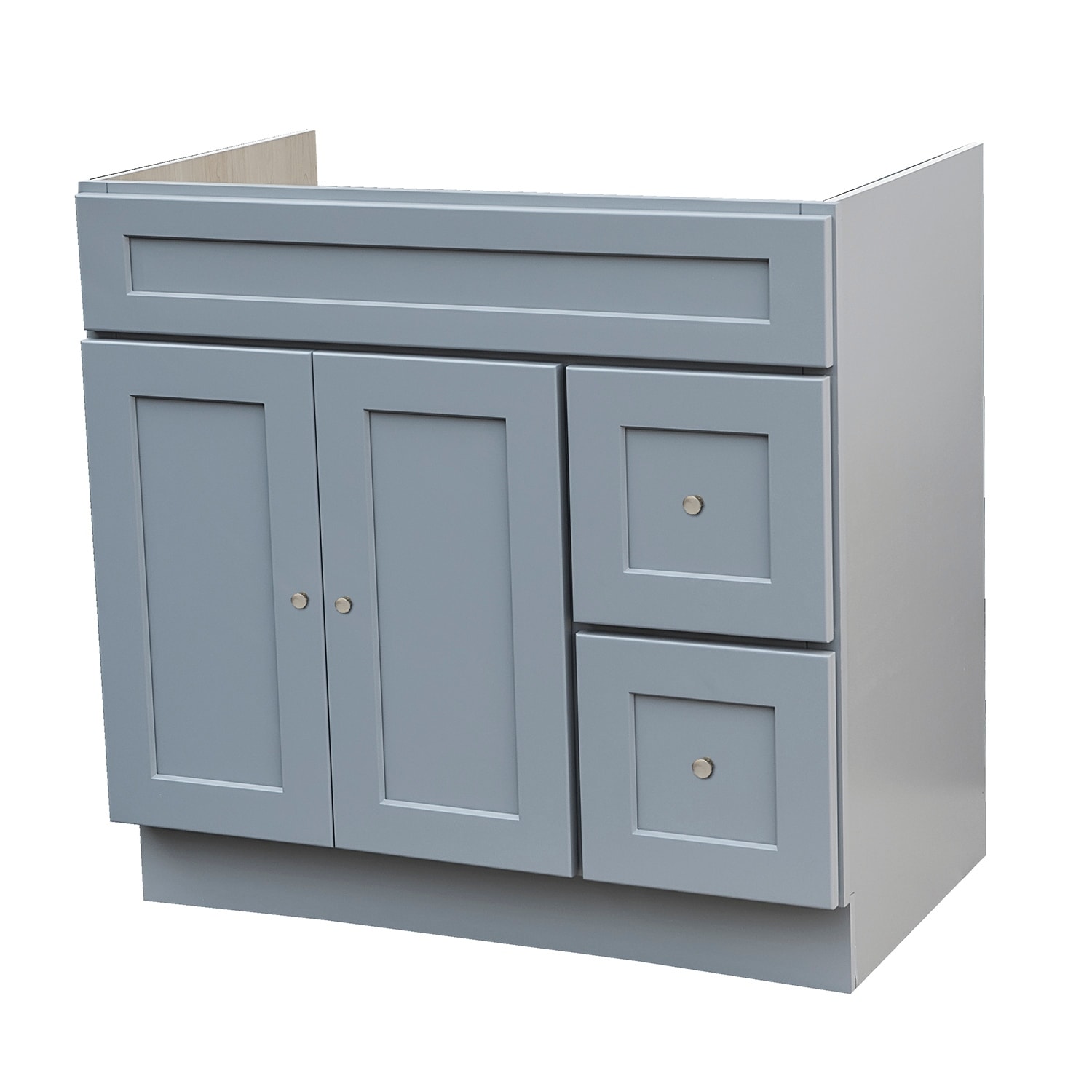 36x21 Blue Shaker Bathroom Vanity with Drawers - Bed Bath & Beyond ...